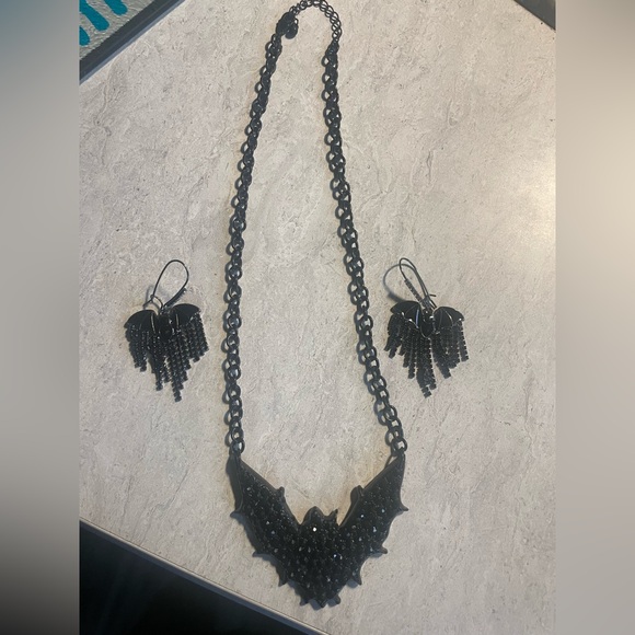 Source Unknown | Jewelry | Bat Necklace And Earring Set Guc | Poshmark
